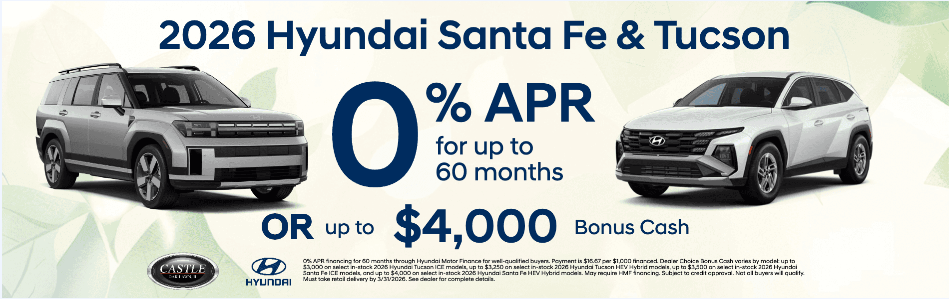 Castle Hyundai Dealer in Oak Lawn | Near Cicero, Serving Chicago