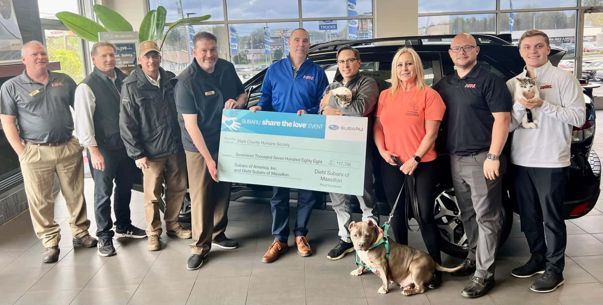 Subaru Share the Love: Donating $33,000 to Non-Profits | Diehl Subaru ...