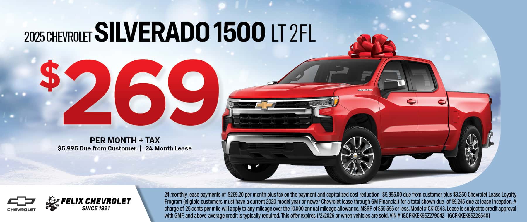 Current New Vehicle Special Offers | Felix Chevrolet