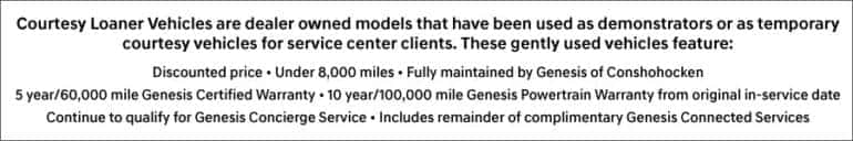 Courtesy Loaner | Genesis of Conshohocken