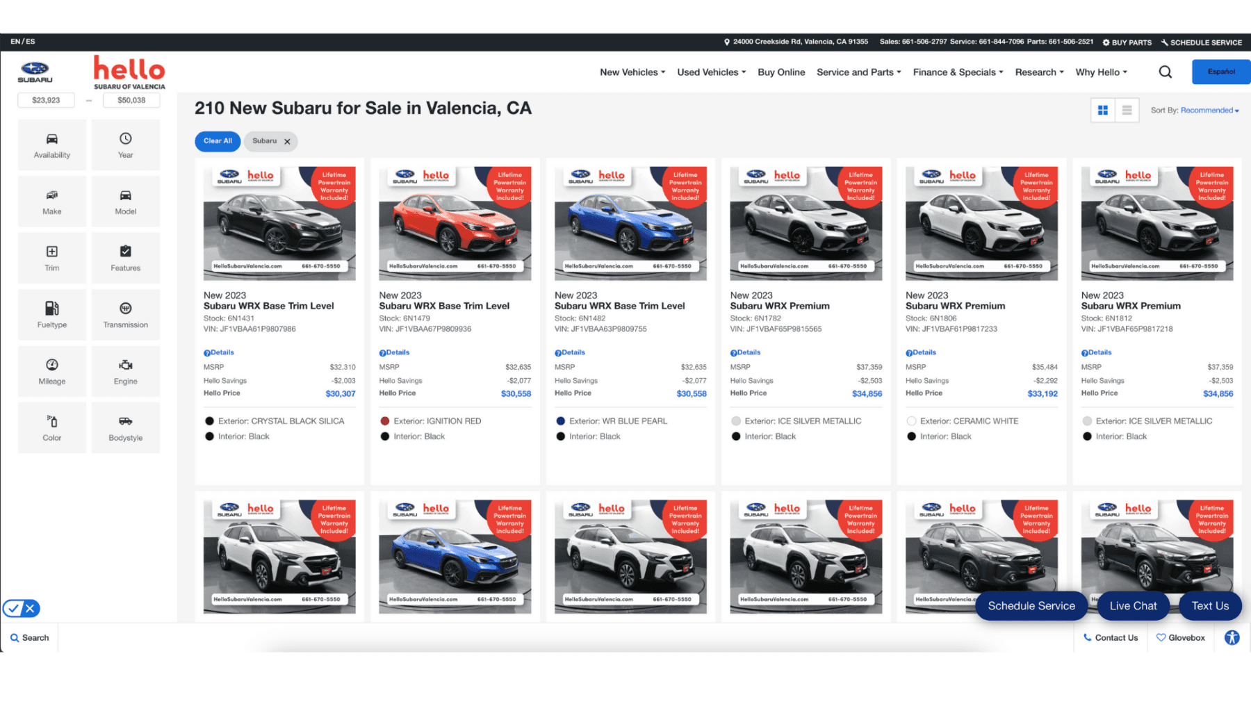 Buy Your Car Online | Hello Subaru of Valencia