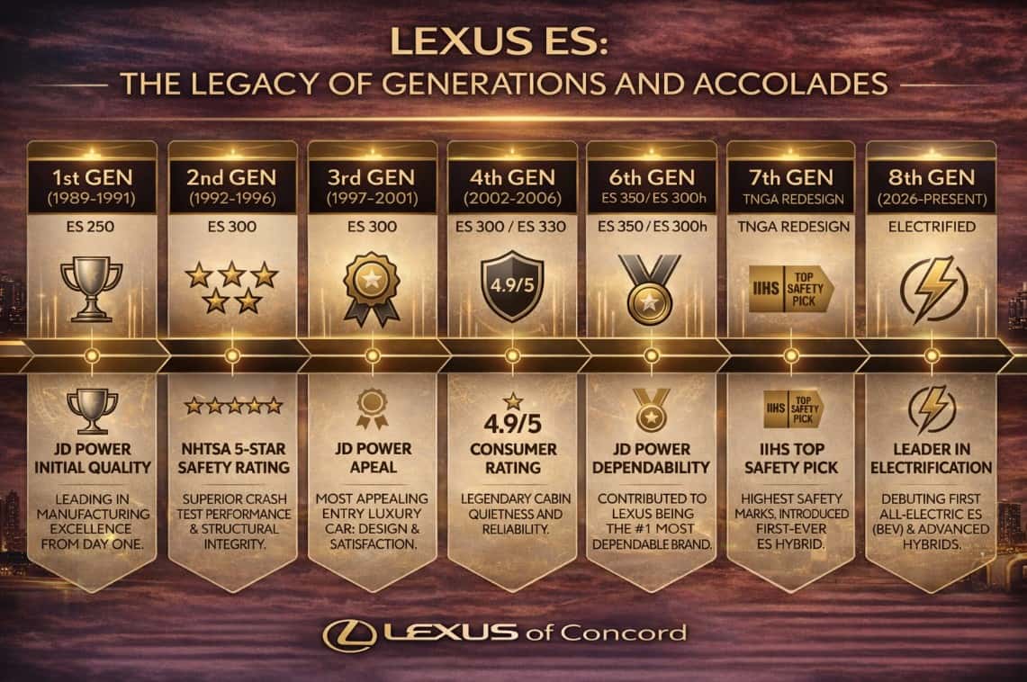 The Evolution of the Lexus ES | Lexus of Concord | Lexus of Concord
