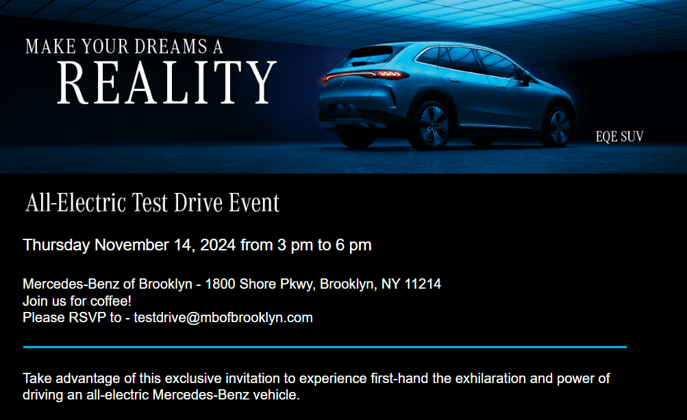 You're Invited! | Mercedes-Benz of Brooklyn