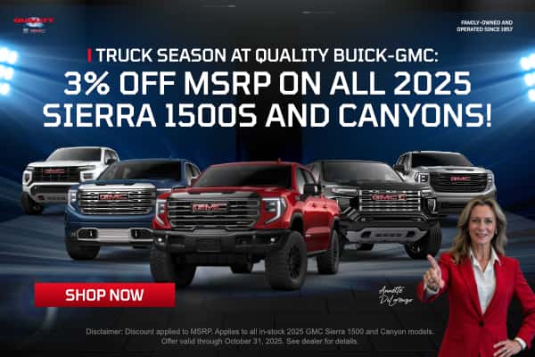 Truck Season at Quality Buick GMC: 3% Off MSRP on All 2025 GMC Sierra ...