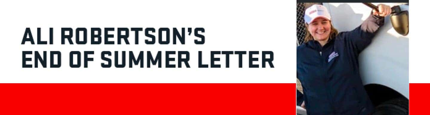 Ali Robertson's End Of Summer Letter | Robertsons GMC