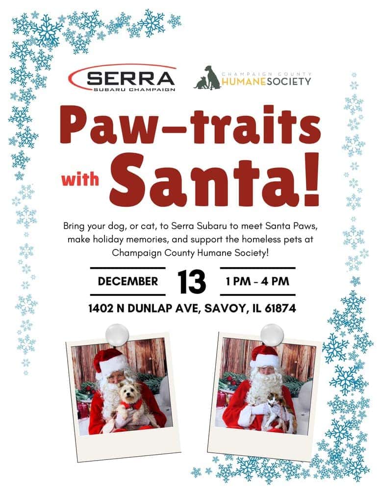 Paw-Traits With Santa | Serra Subaru Champaign