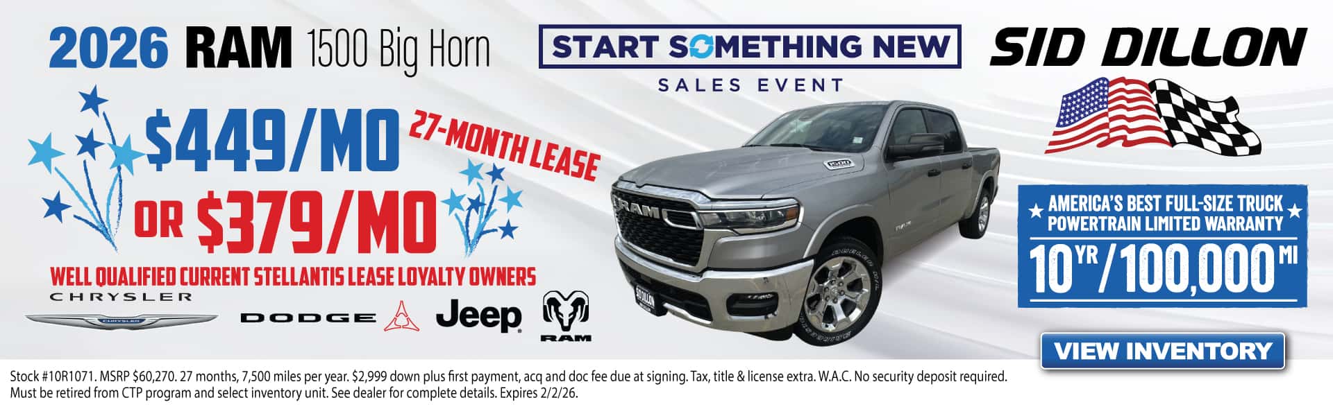 Sid Dillon Chrysler Dodge Jeep Ram Fiat Lincoln Vehicles