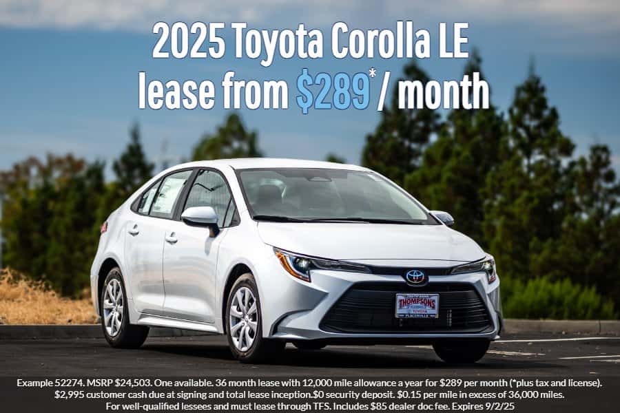 Toyota Lease Specials in Placerville | Thompsons Toyota