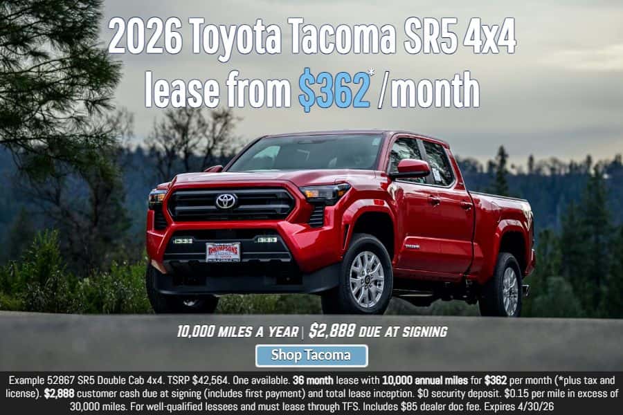 Toyota Lease Specials in Placerville | Thompsons Toyota